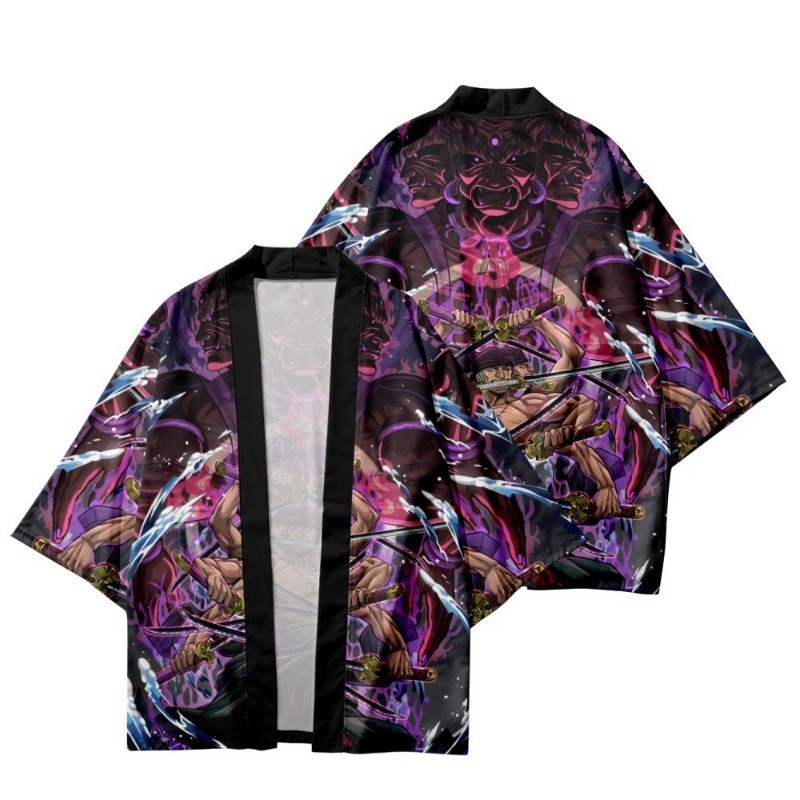 Monkey D Luffy Costume for Kid Boy One Piece King Kimono Cloak ...