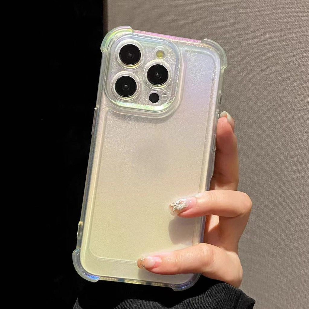 Luxury Semi-Transparent Aurora Color Frosted Acrylic Phone Case for ...