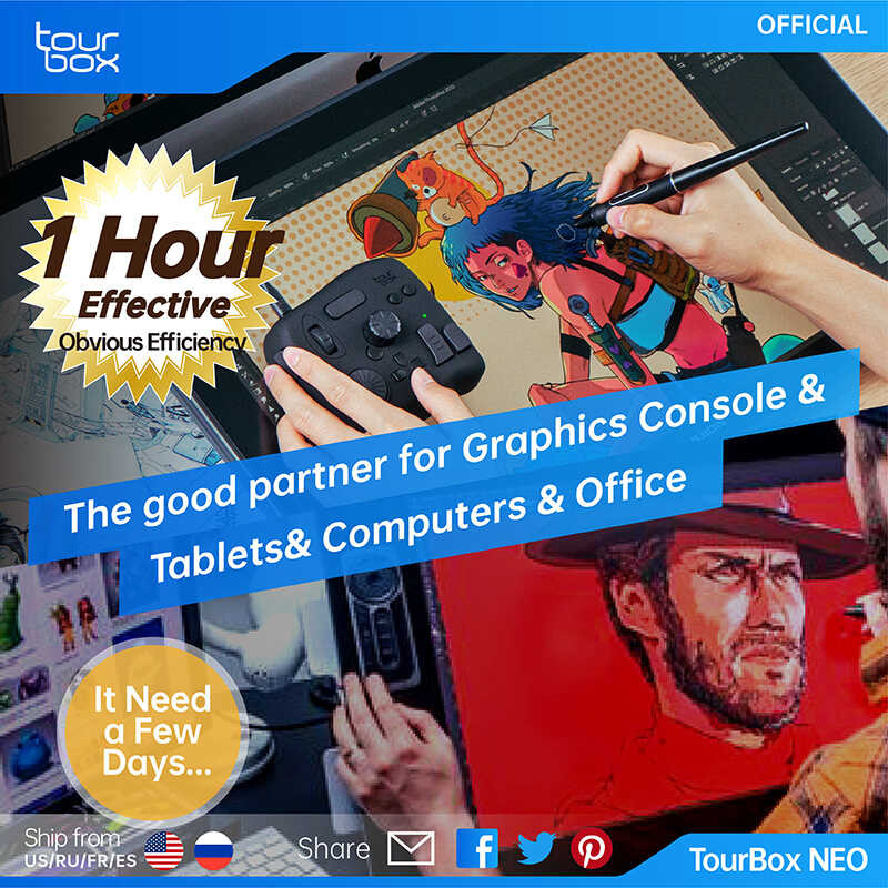 TourBox NEO Upgraded - The Advanced Editing Console for Graphics Tablet ...