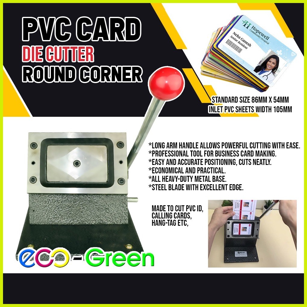 ๑ Heavy Duty PVC ID Cutter id size 86×54MM ( round edge ) | Shopee ...
