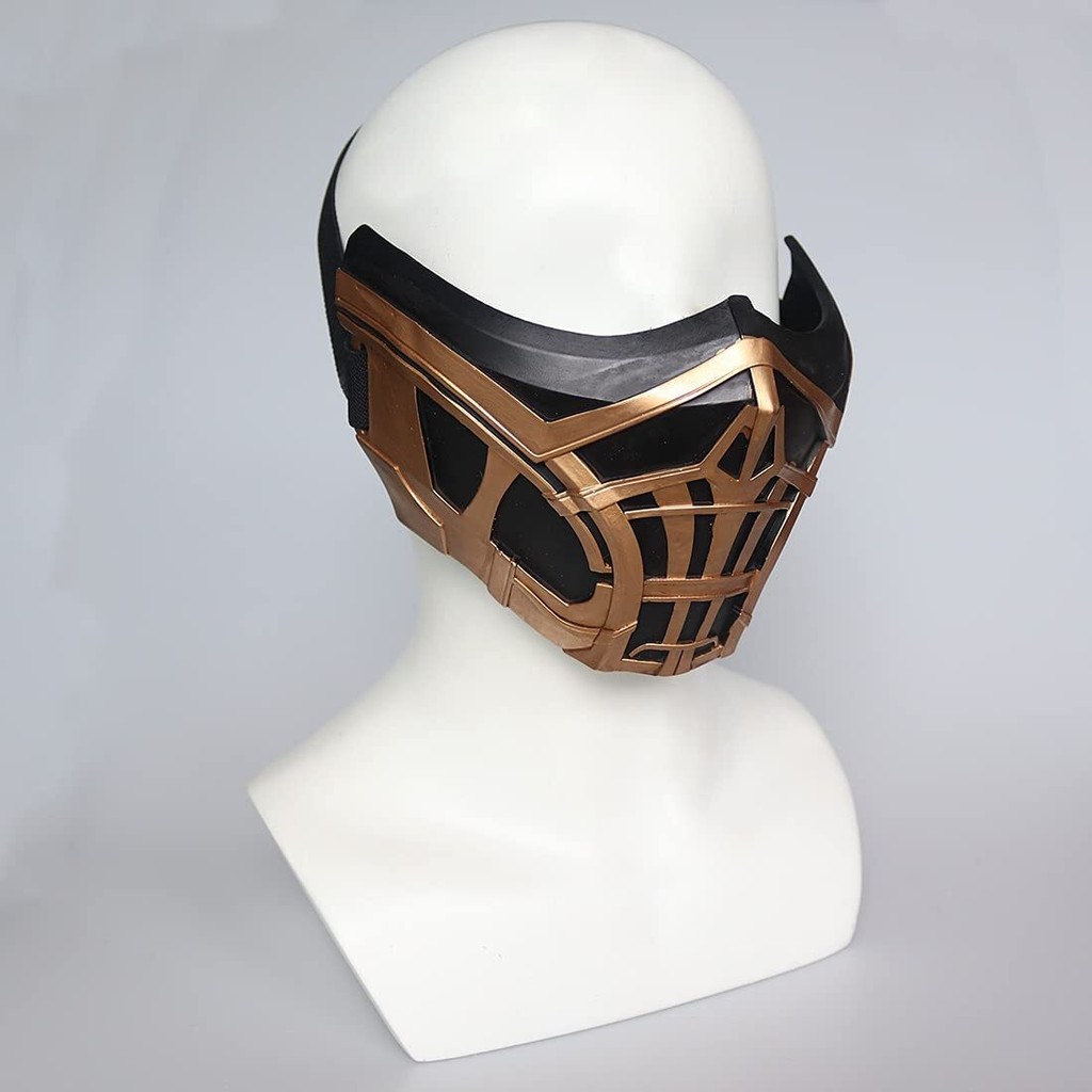 Fight Mask Sub-Zero Scorpion Half Face Cosplay Halloween Prop Resin ...