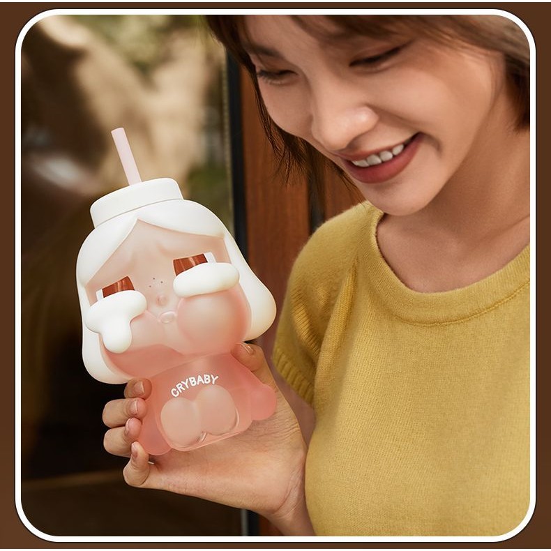[Ready Stock] POPMART-CRYBABY Tears Factory Series Plush Straw Cup ...