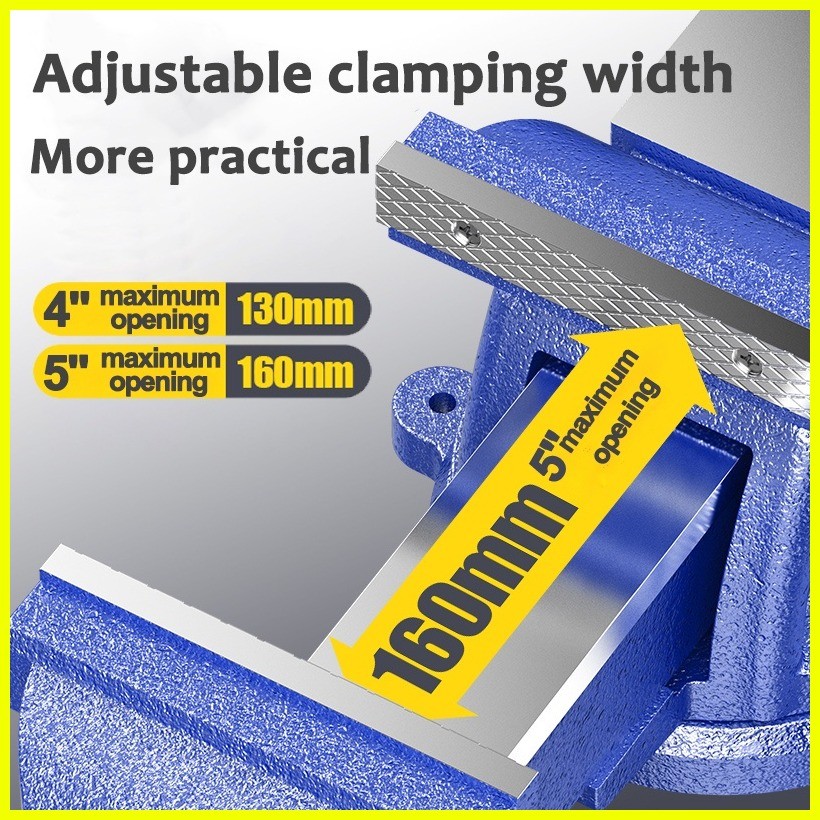 ♠ ♕ Heavy Duty Bench Vise With Anvil Clamp Tool Gato 360° Rotating Cast ...