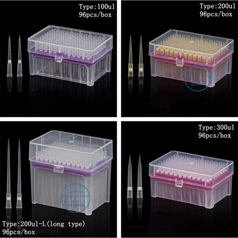 1Set Lab 10ul/10ul-L/20ul/50ul/100ul/200ul/300ul/1ml/5ml/10ml Plastic Pipettor Tip Doos Met ...