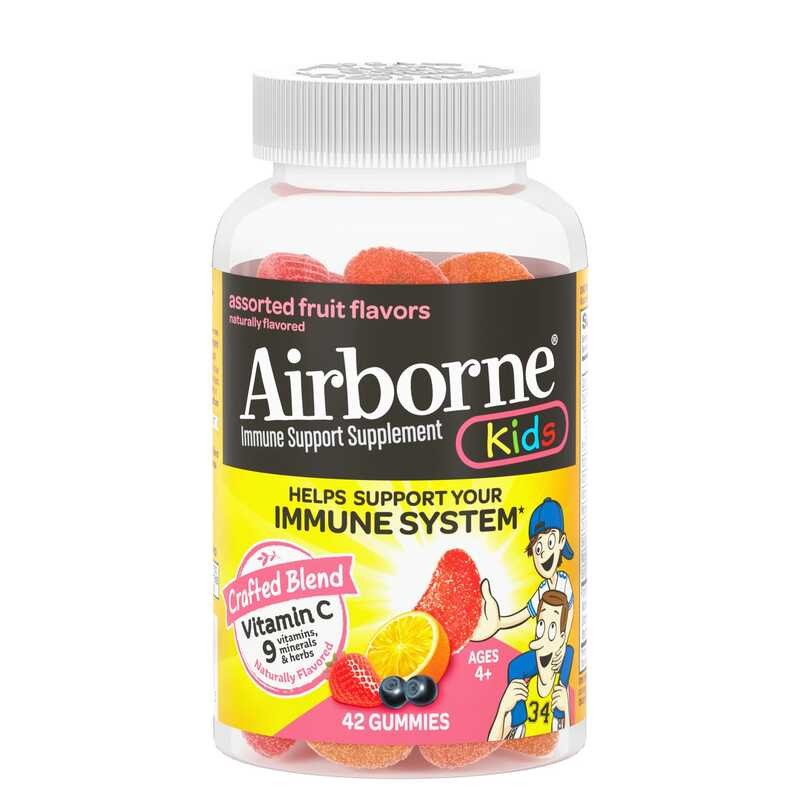 Mga Bata sa Airborne [UNK] Assorted Fruit Flavored Gummies Vitamin-C ...