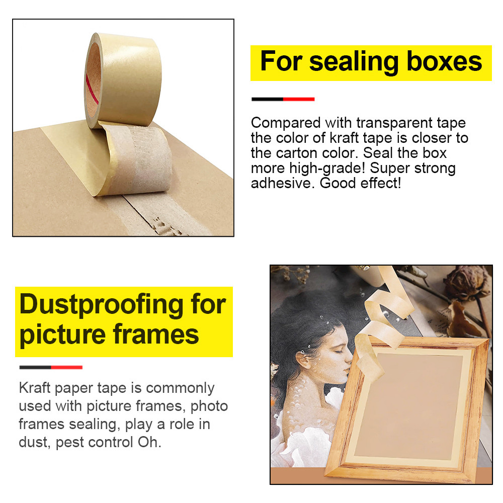Starch Glue Eco Friendly Writable Wet Water Kraft Package Tape Kraft ...