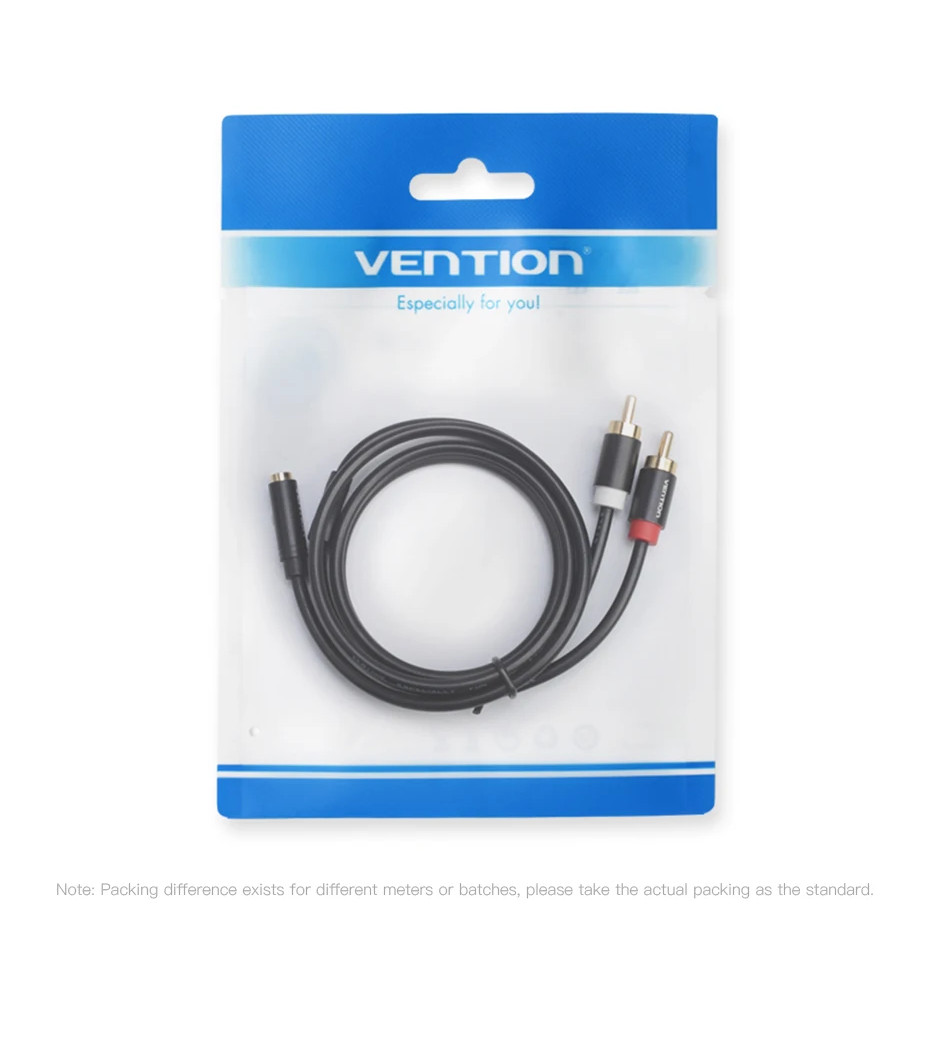 Vention Jack 3.5 mm to 2 RCA Cable Female to Male Audio Cable Aux ...