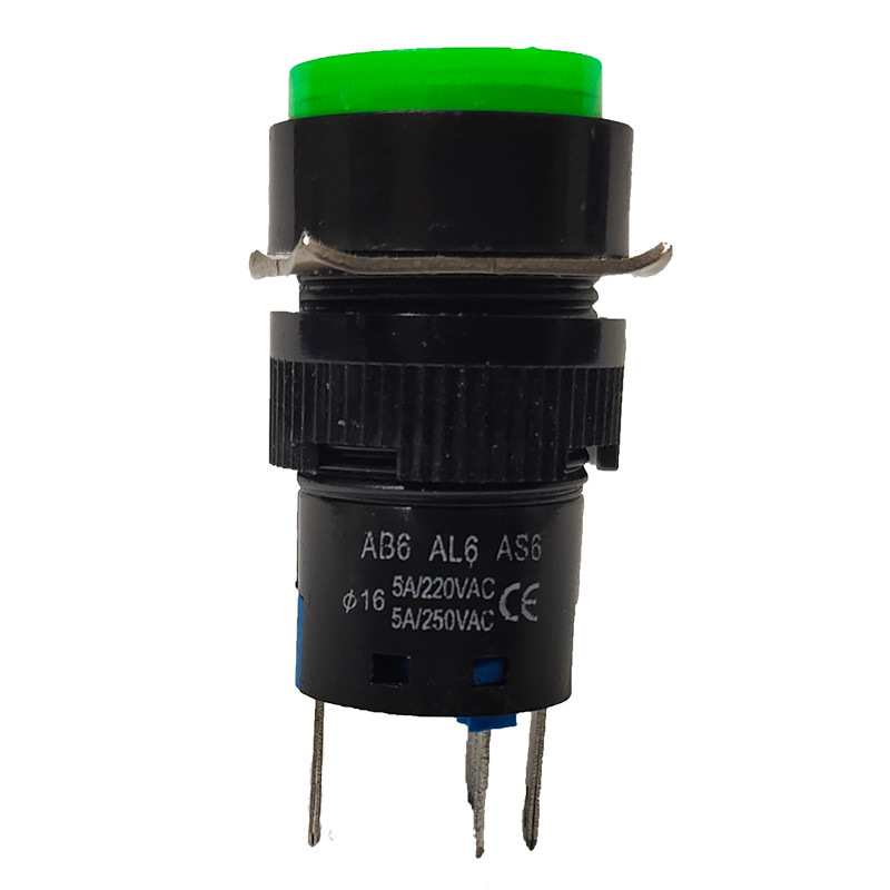 La16mm12v with Instruction Self-Locking Button Switch Self-Reset Round ...