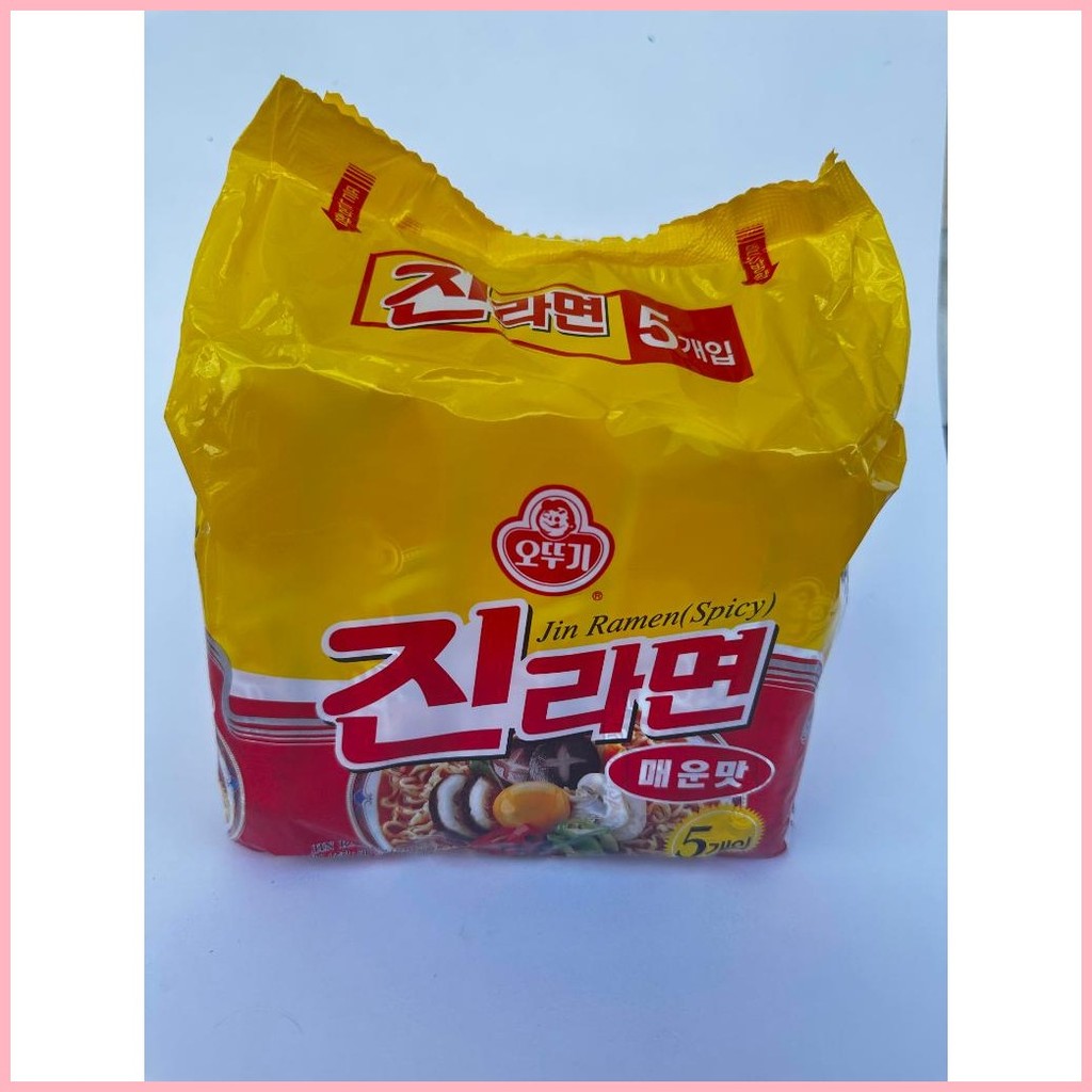 Authentic OTTOGI JIN Ramen [Spicy] Korean Instant Noodles 120 grams ...
