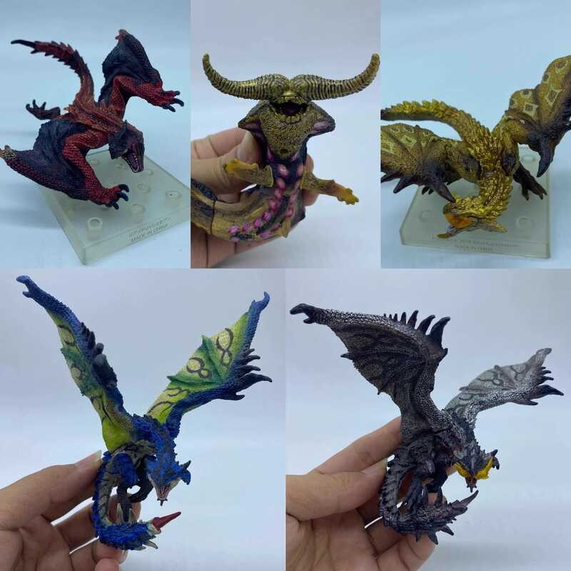 Genuine Loose Monster Hunter Golden Fire Dragon Male Fire Dragon Blue ...