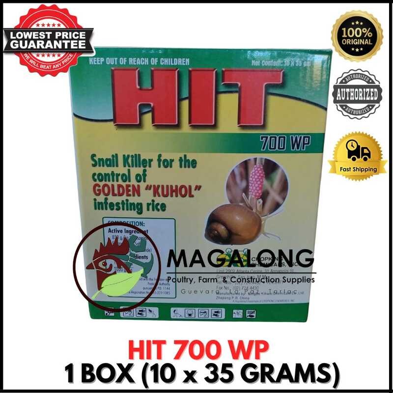 HIT 70Wp POWDER MOLLUSCICIDE SNAIL KILLER - 1 BOX (10 X 35 Grams) Wrr ...