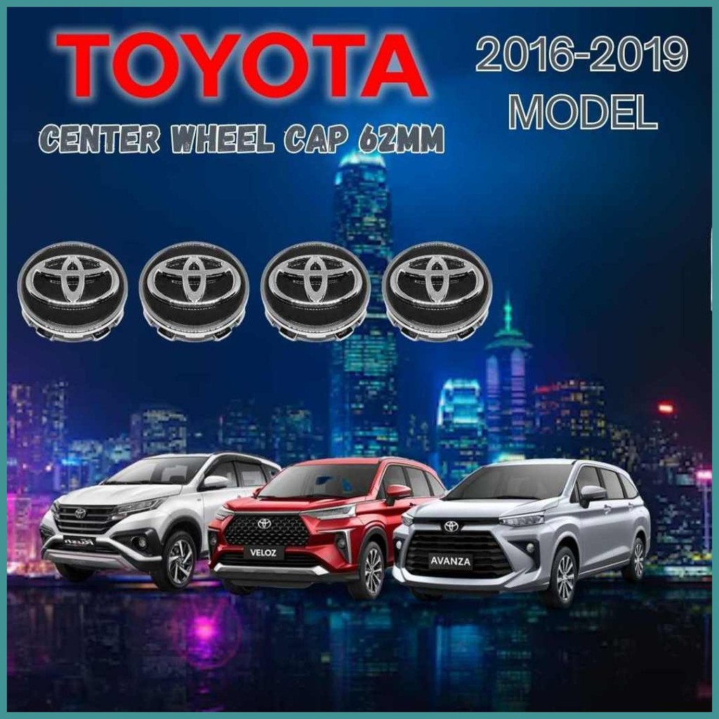 ♂ ∏ 4 pcs x 62mm Toyota Center Cap fits Toyota Avanza Rush center wheel ...