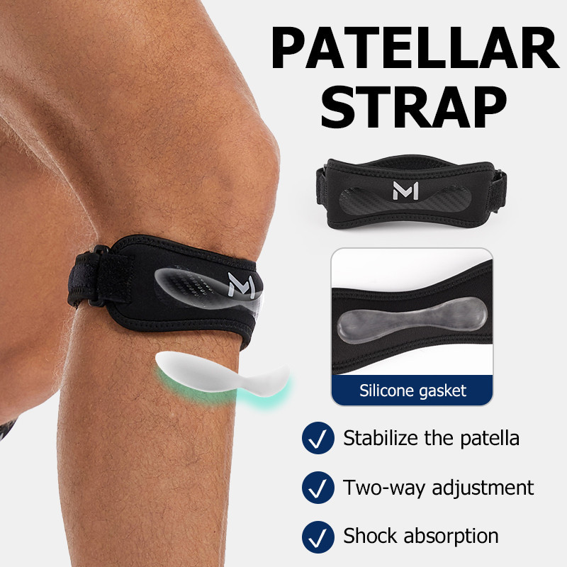 Sports Patella Strap Carbon Grain Running Meniscus Stabilising Knee ...