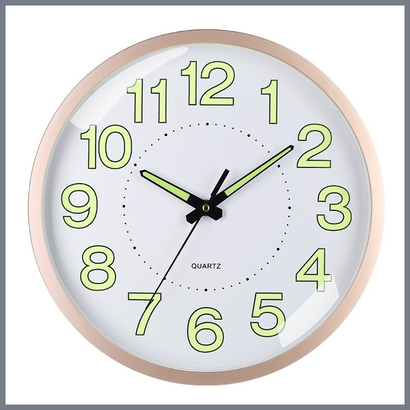 ∞ 12 inch high-end luminous wall clock round clock large size | Shopee ...