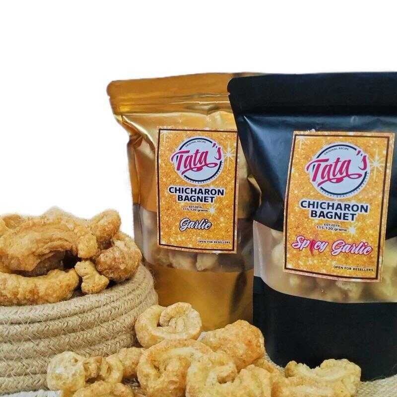Tata's Garlic Flavor Chicharon Bagnet Crispy Snack Crunchy Spicy And ...