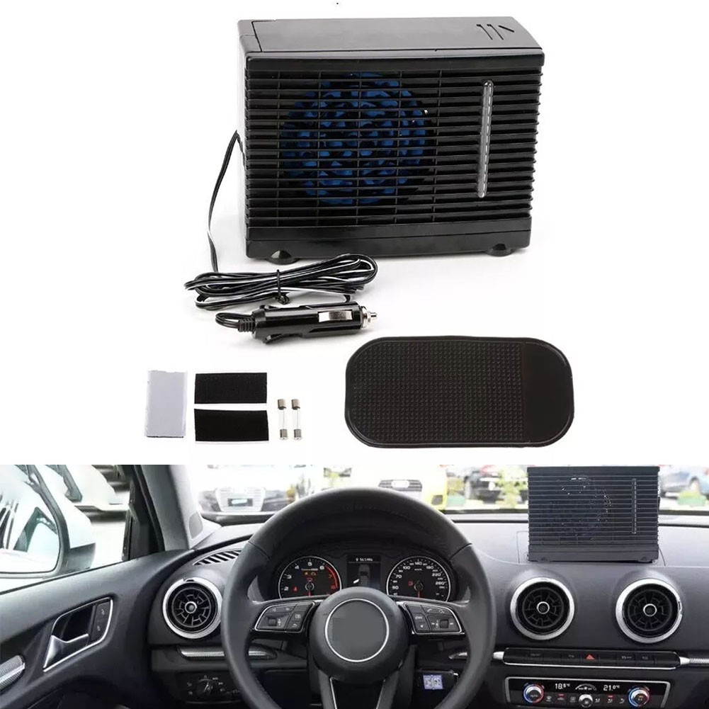 Portable Car Cooler Fan Air Conditioner Adjustable Water Ice ...
