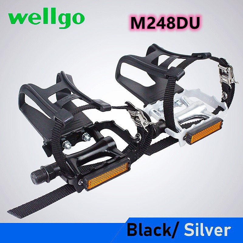 Wellgo M248DU M248 Toecage Pedal Ultralight Bearing Pedals Aluminum ...