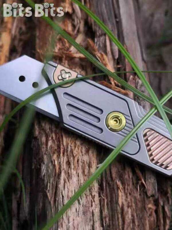 BITS Titanium Alloy Pocket Knife EDC Utility Knife Tactical Self ...