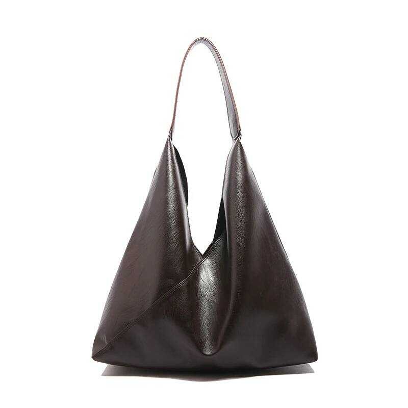 PU 2 Leather Trendy Slouchy Hobo Bag Women Large Capacity Shoulder ...
