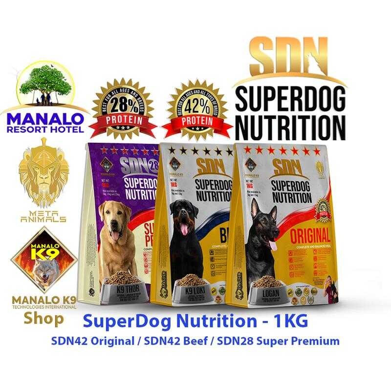 SUPERDOG NUTRITION - (1Kg) Sdn42 Original, Beef, Sdn28 Super Premium ...