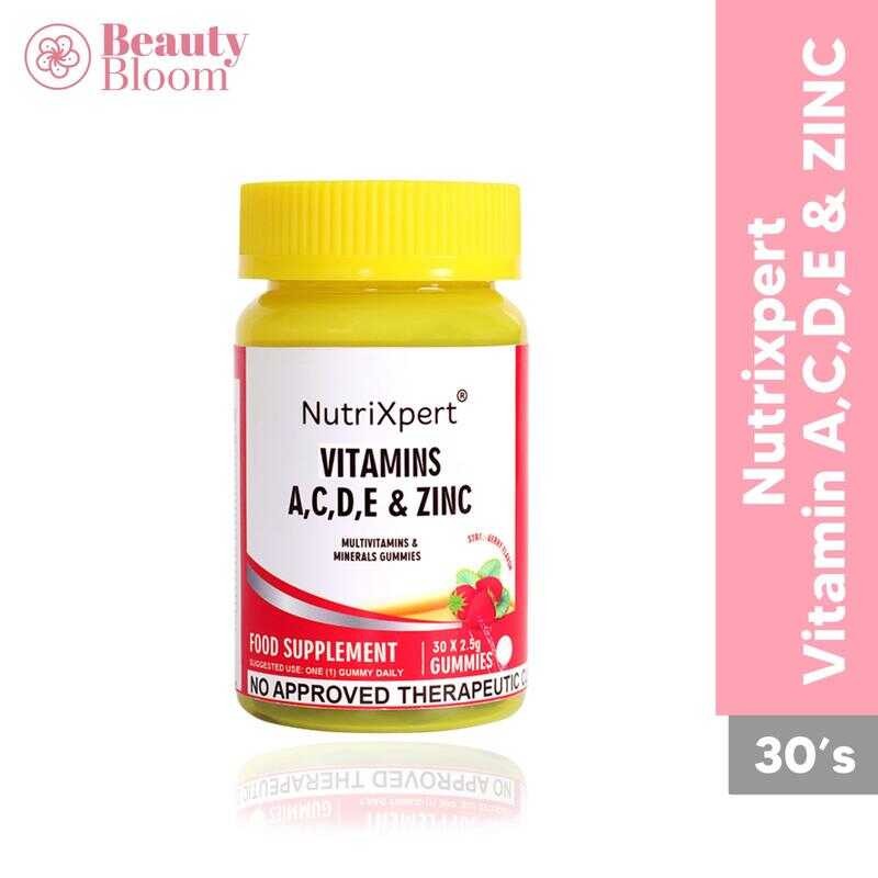Nutrixpert Vitamins A, C, D, E & Zinc Gummies 30'S A0d 3 | Shopee ...