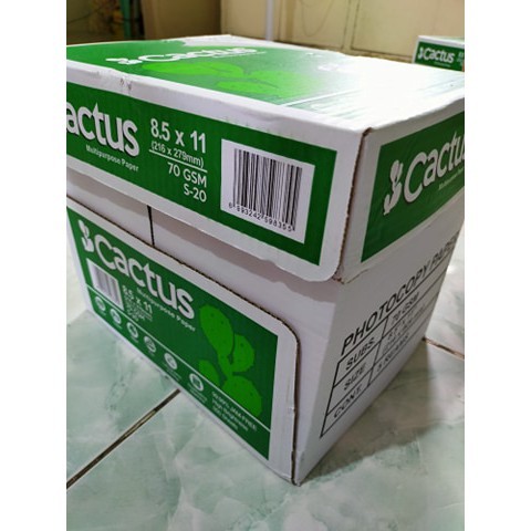 Cactus Bond Paper (1 Box of 5 Reams ) | Short, Long | 70 GSM | Shopee ...
