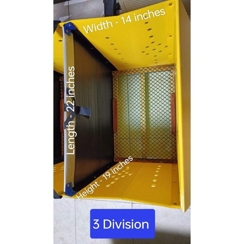 Gamefowl Folding Cage - 3 Division for Keeping / Tatluhan - pang sabong ...