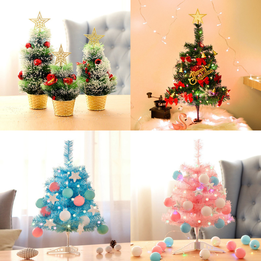 Christmas Tree Table Top Mini Christmas Tree Set 60CM Pink Small ...