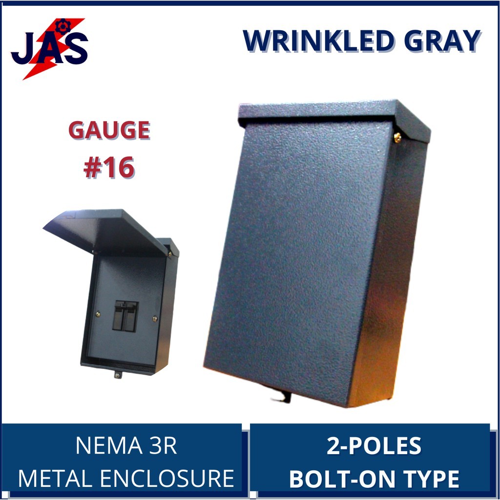 Nema 3R Metal Enclosure for 2-poles Bolt-On Breaker Weatherproof ...