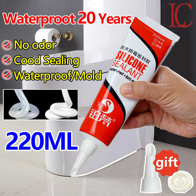220Ml Silicone Sealant Waterproof Tile Grout Sealant Adhesive Edge ...