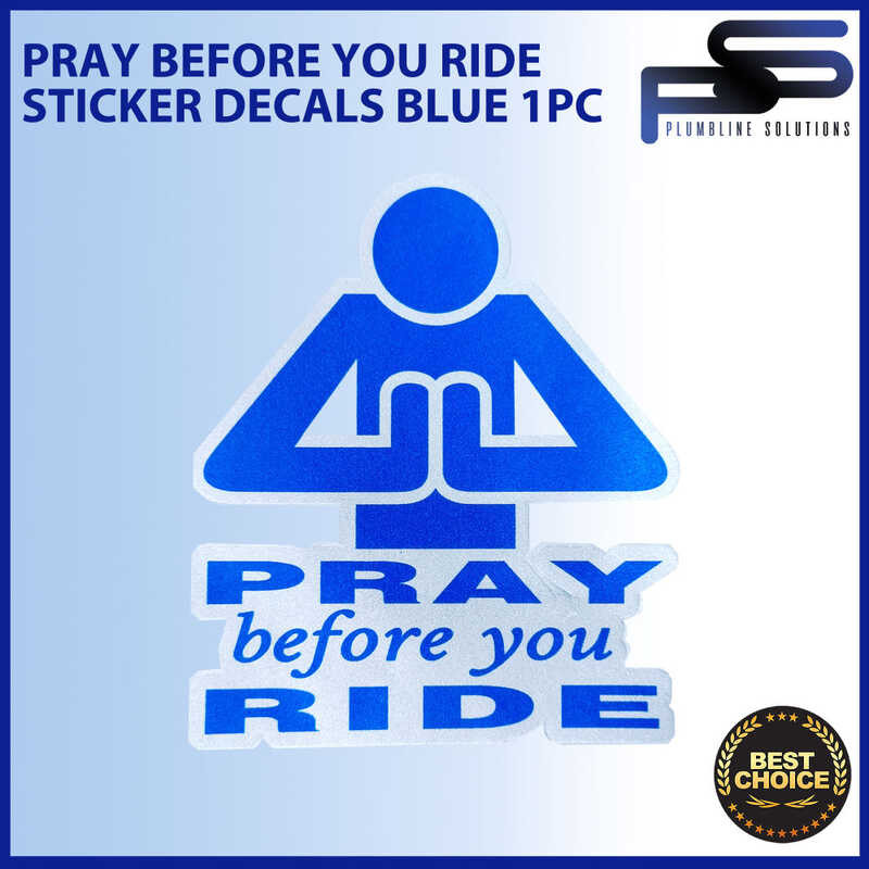 PVC Sticker Pray Before You Ride Reflective Decals For Motorcycle Car ...