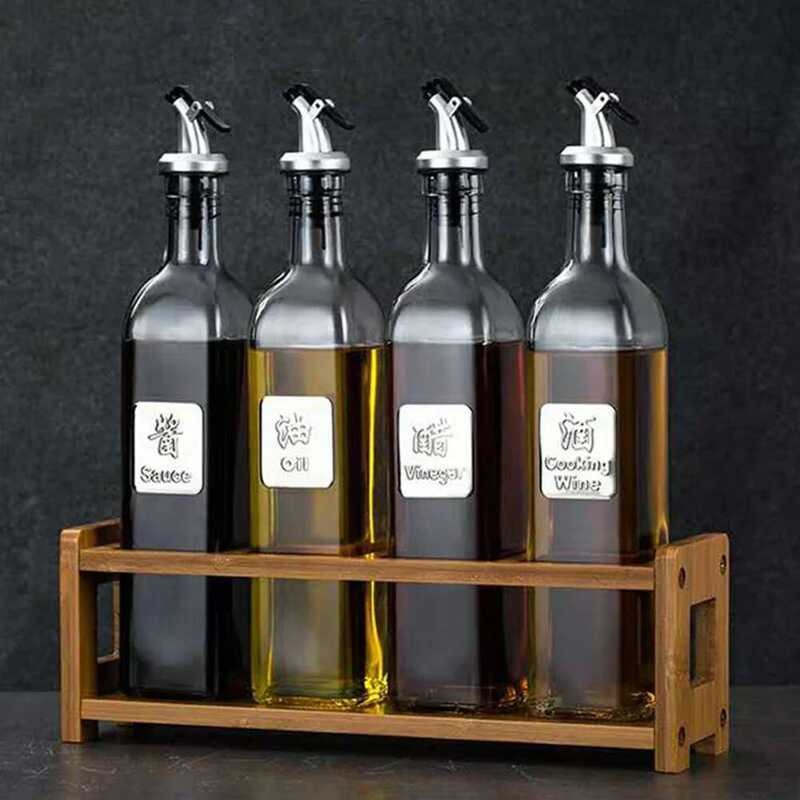 Sp Rack Dispenser Sauce Vinegar Leakproof Olive Oil Bottle Glass ...