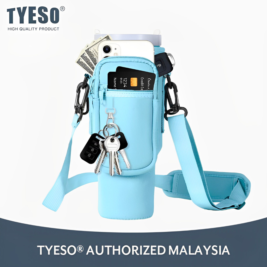 TYESO Tumbler Carrier Pouch Bag With Mobile Wallet Card Pocket 900 ...