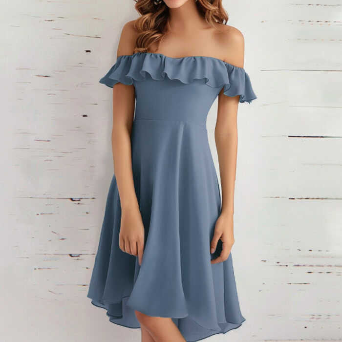 BRANCH É Damit Walang Tulog Off Shoulder Blue Fashion Simple Decent ...