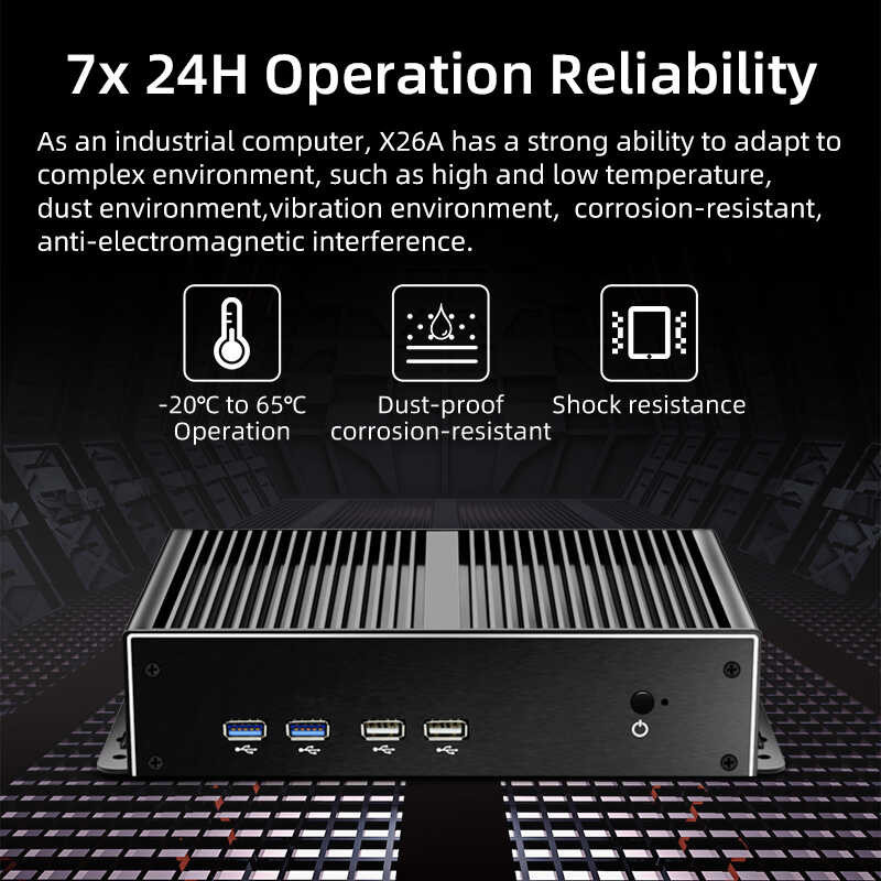 Fanless Industrial Computer Mini PC 6X COM Rs232 2.5G Ethernet Intel I3 ...