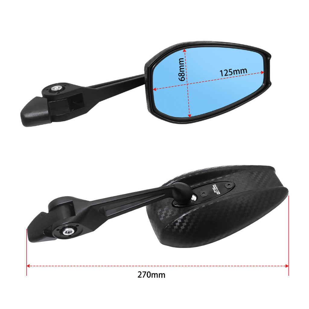Motorcycle Side Mirror Anti-glare Adjustable Blue Lens Made IN Thailand ...