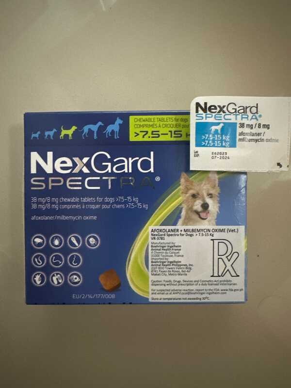 7.5-15Kg Nexgard Spectra ( 1 Tablet W/ STICKER ) | Shopee Philippines