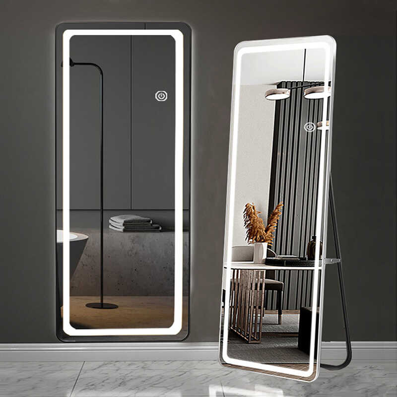 Nordic Full Body Mirror With Stand Mirror Whole Body Wall With Frame ...