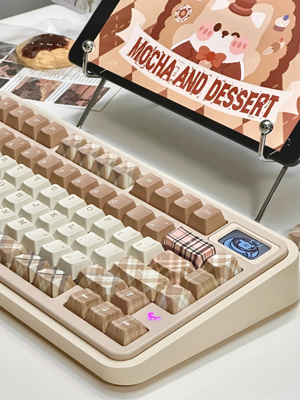 Brown Lattice Keycap Cherry Profile 138 Keys PBT Five-sided Dye ...