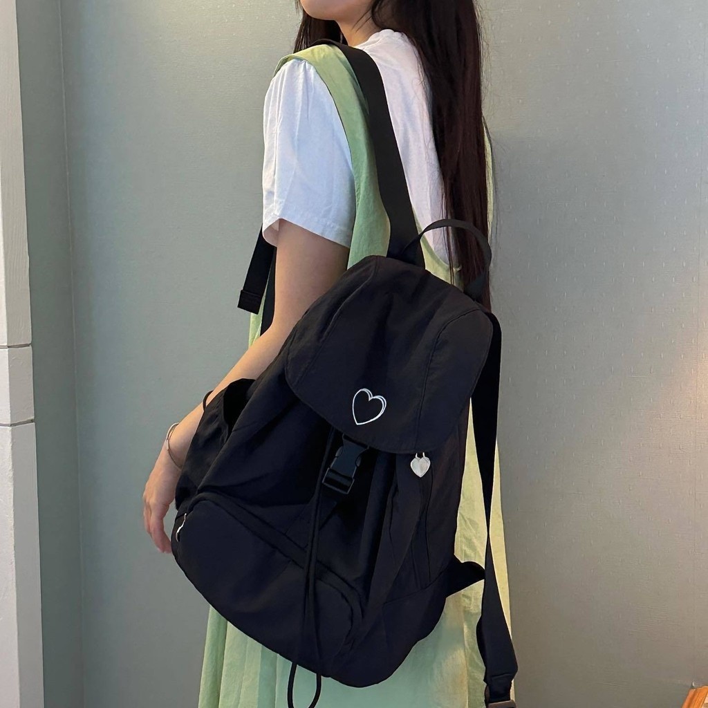 Korean Nylon Drawstring Backpack Outdoor Backpack | Shopee Philippines