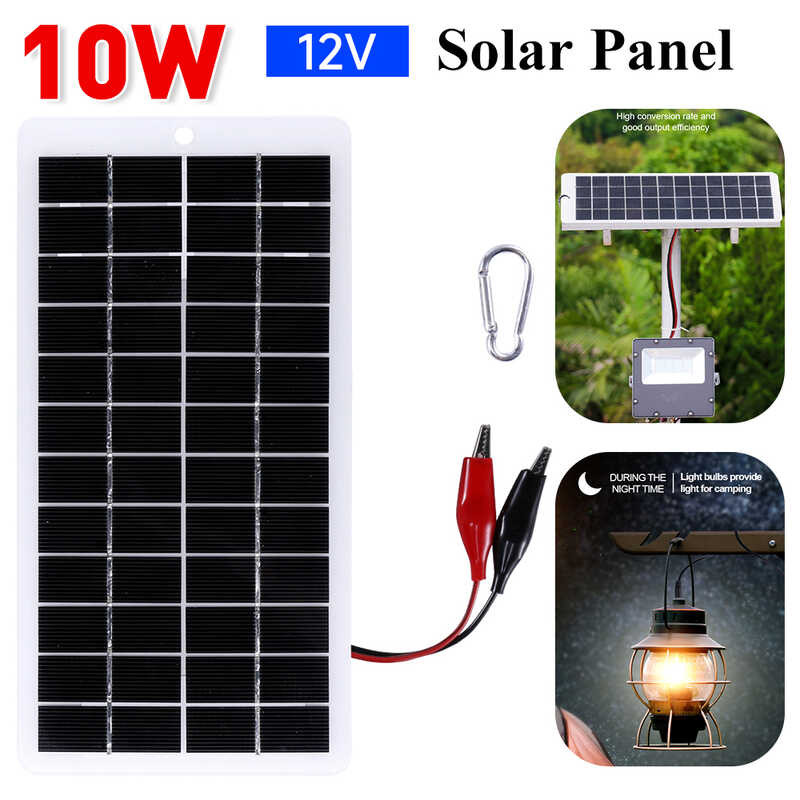 Solar Panel Φ 10W 12V Polysilicon Epoxy Panels Portable Solar Cell DIY ...