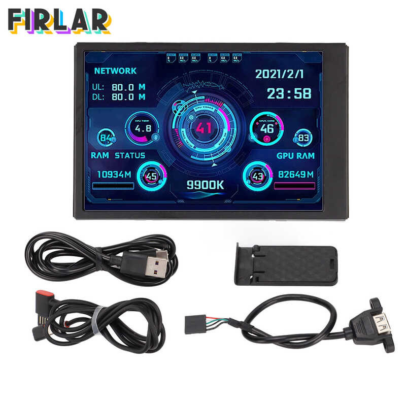 3.5In [Firlar] IPS USB Mini Screen Aida64 PC CPU RAM Data Monitor PC ...