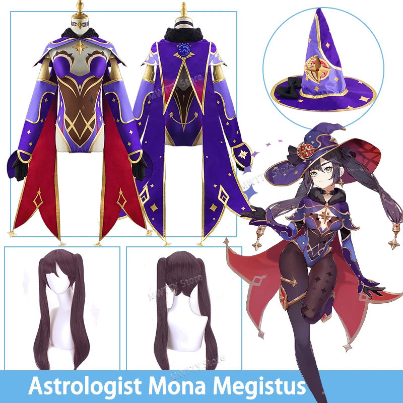 §≈ Game Genshin Impact Astrologist Mona Megistus Cosplay Costume Sexy ...