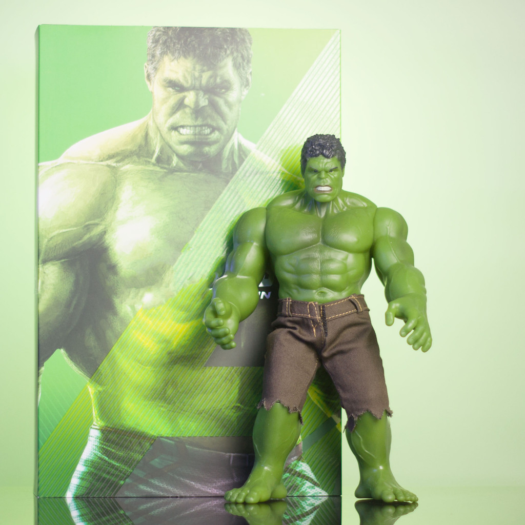 42cm Marvel Hulk The Avengers Super Size hand puppet model articulated ...