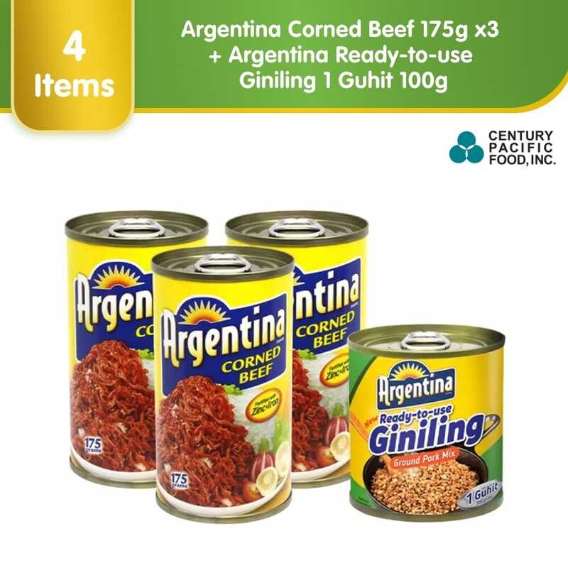 Corned Beef 175g Pack ng 3 + Arhentina Handa na Gamitin Giniling 1 ...