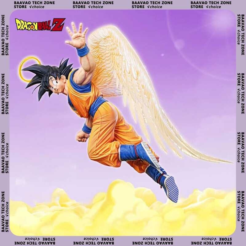 Ball Dragon Z Anime Figures Son Goku Angel Wing 28Cm GK PVC Statue ...