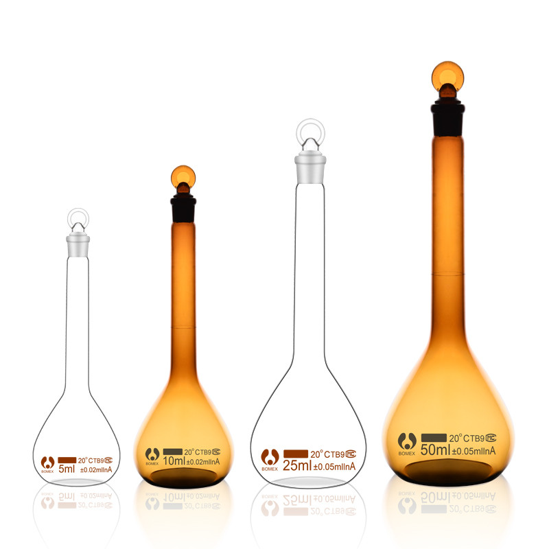 Volumetric Flask Transparent Brown Glass Volumetric Flask 5-1000ml Long ...