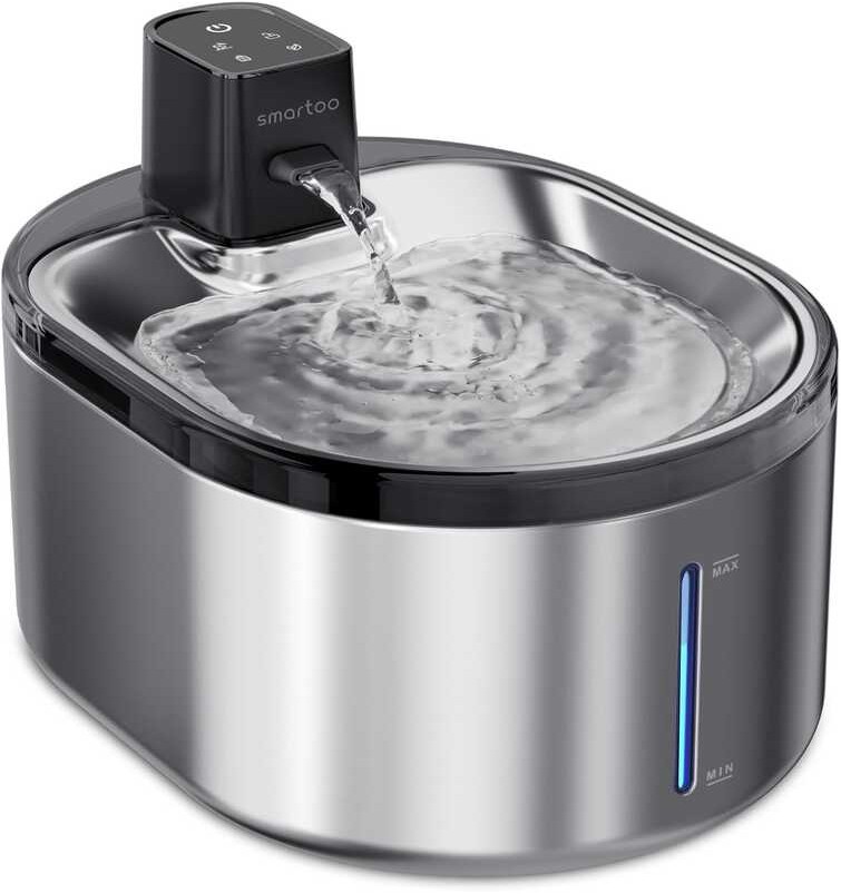Smartoo Wireless Stainless Steel, 152oz\/4.5L Cat Battery Operated ...
