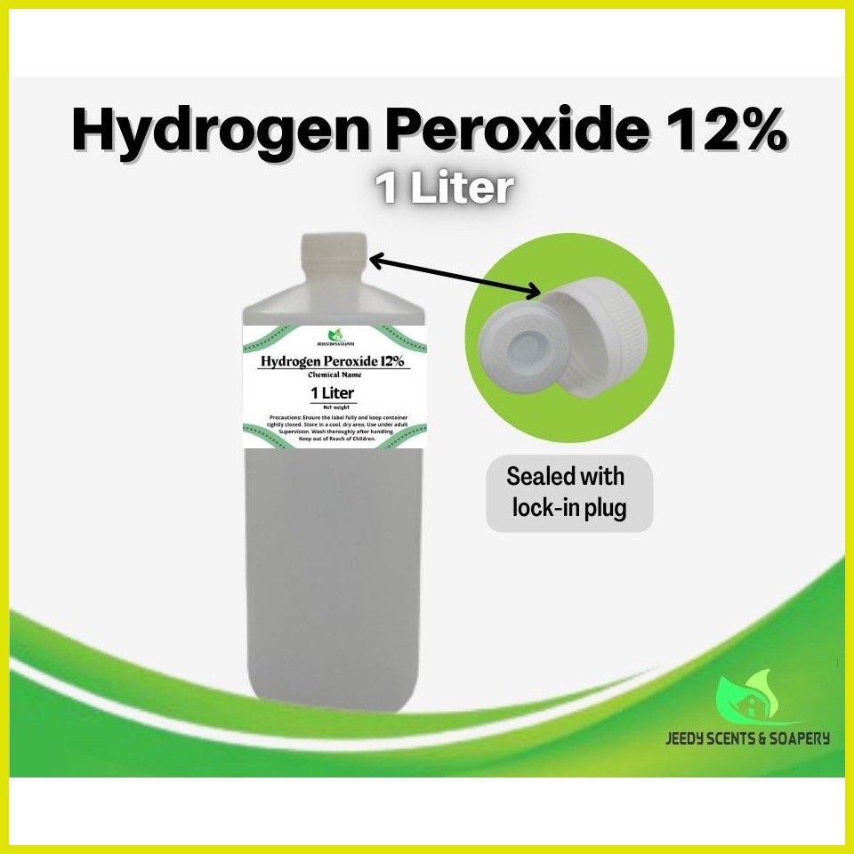 ∈ Hydrogen Peroxide 12% Industrial Grade 1 Liter Raw material | Shopee ...