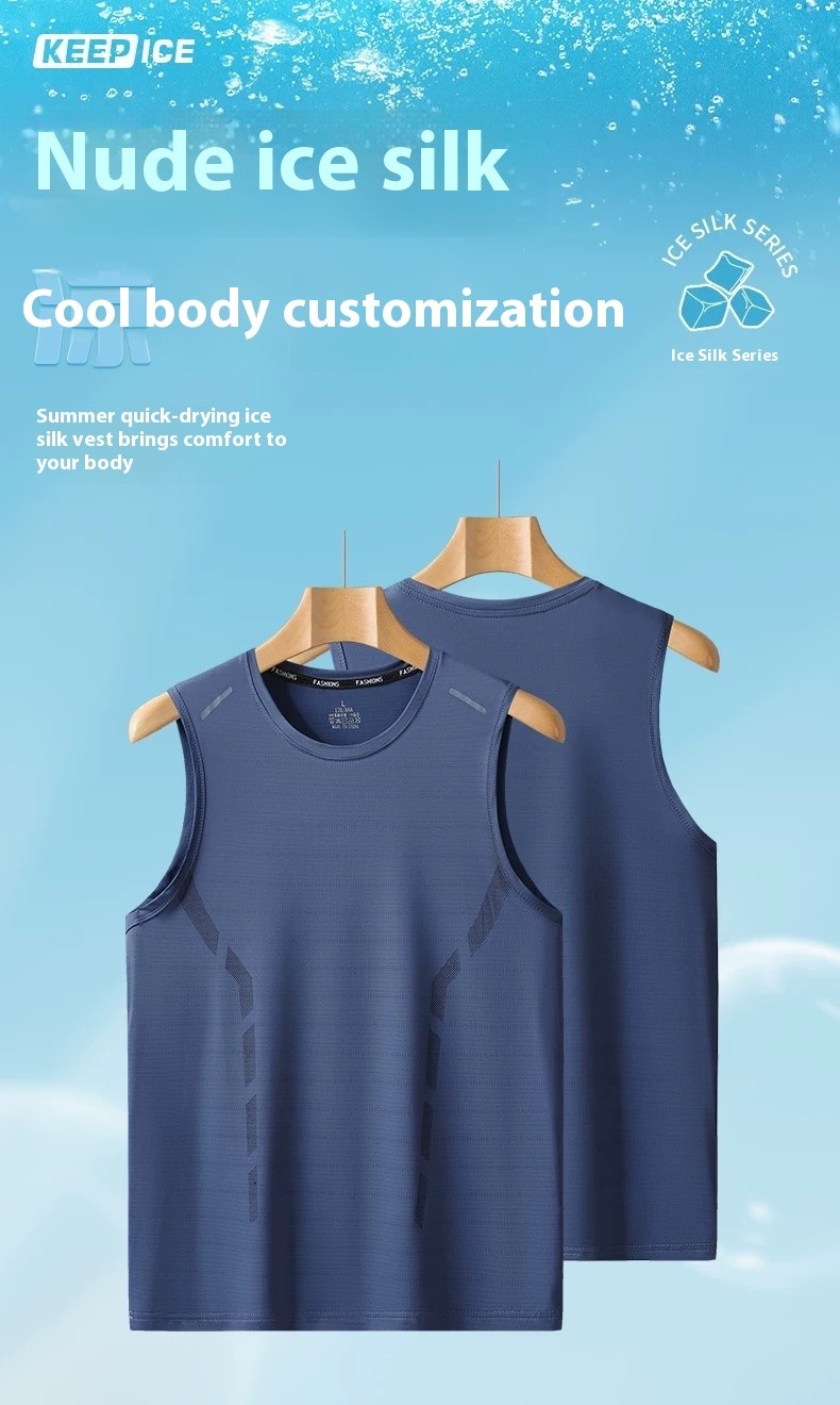 [11 Styles] Ice Silk Sando for Men Mesh Sleeveless Muscle Tee Shirt Gym ...